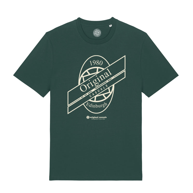 OC Badge - Hibs 90s - Outline - Glazed Green T-shirt – Original Casuals